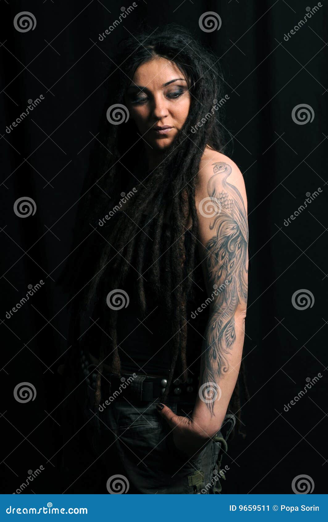 Beautiful Woman with Dreadlocks Stock Image - Image of pretty, lady ...