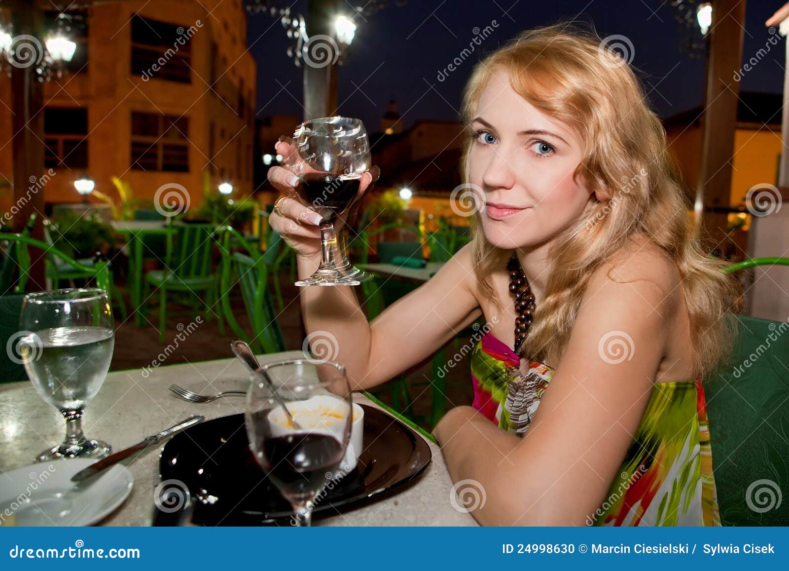 Beautiful Woman Drinking Wine Stock Photo - Image of alcohol ...