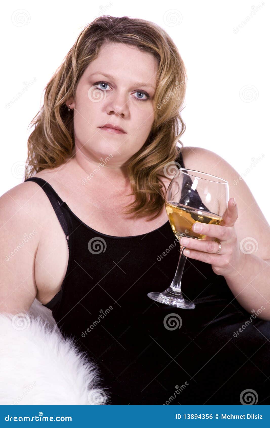 Beautiful Woman Drinking Wine on the Couch Stock Photo - Image of ...