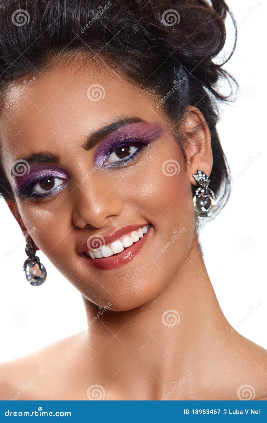 Beautiful Woman with Earrings. Stock Image - Image of long, fashion ...