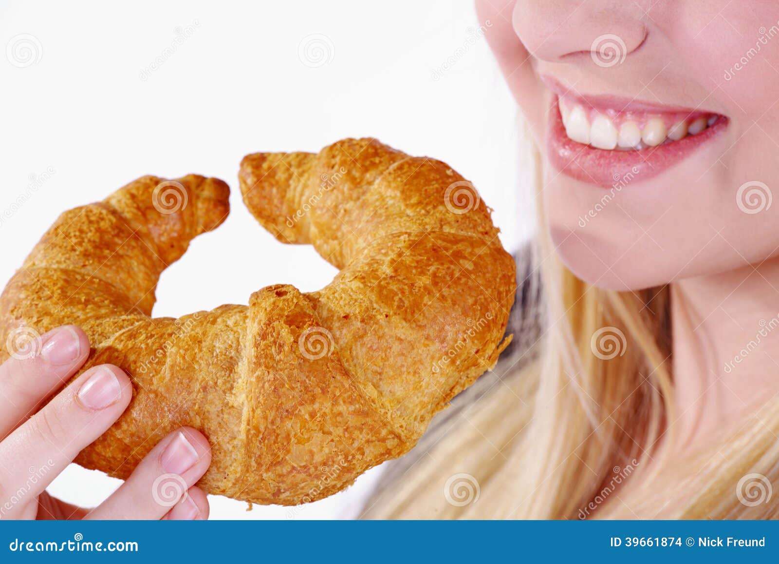 Beautiful Woman Eating a Biscuits Stock Photo - Image of comfort ...