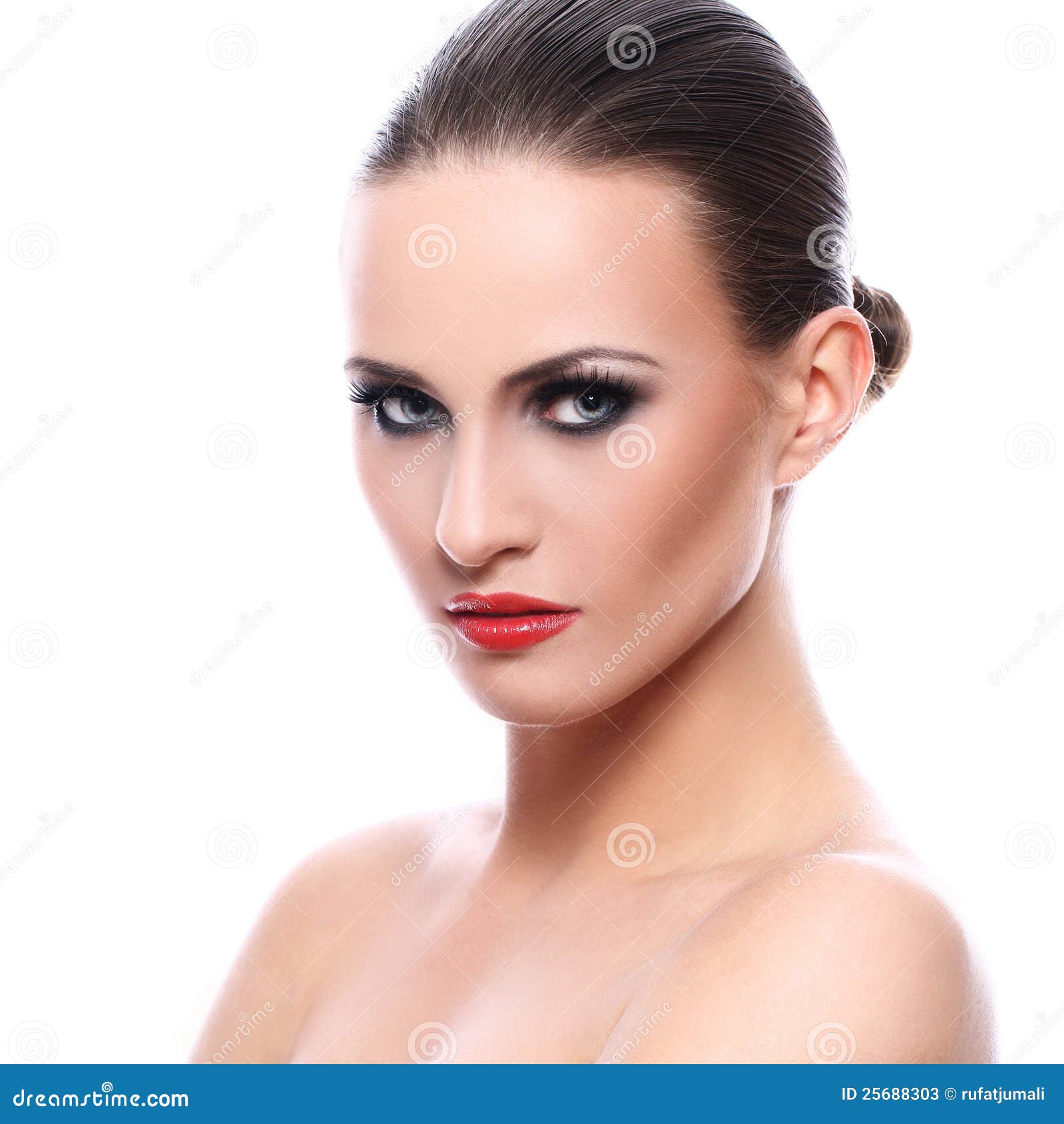 Beautiful Woman with Evening Makeup Stock Image - Image of girl, female ...