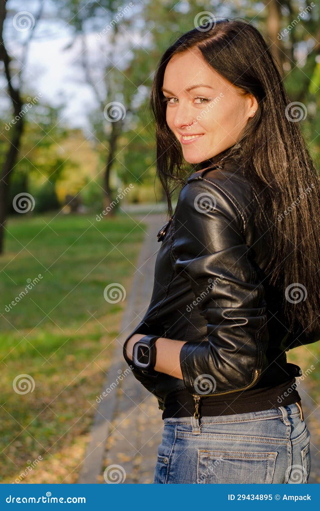 Beautiful Woman in Evening Sun Stock Image - Image of adult, cheerful ...