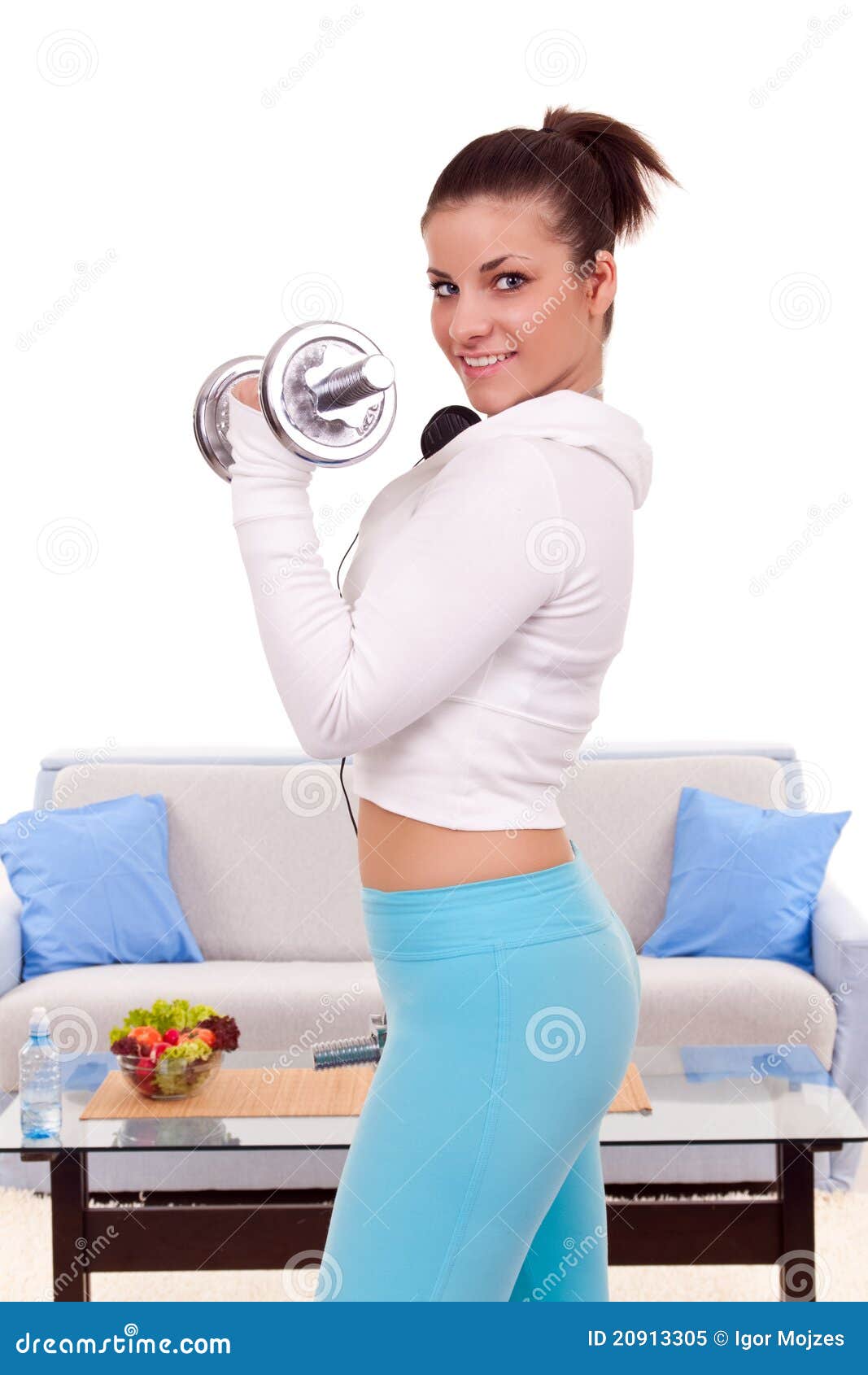 Beautiful woman exercise stock image. Image of body, positive - 20913305