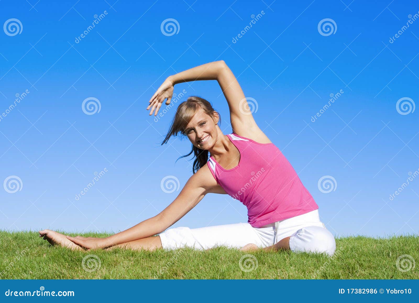 Beautiful Woman Exercising stock photo. Image of female - 17382986