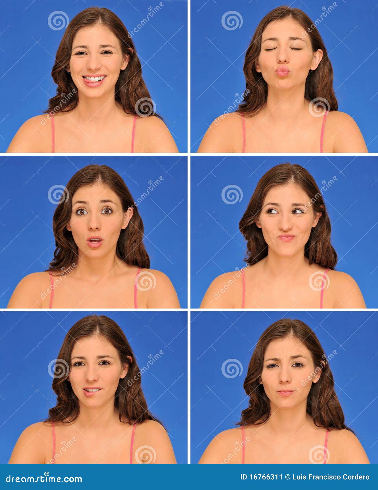 Beautiful Woman Expressions Stock Image - Image of fashion, looking ...