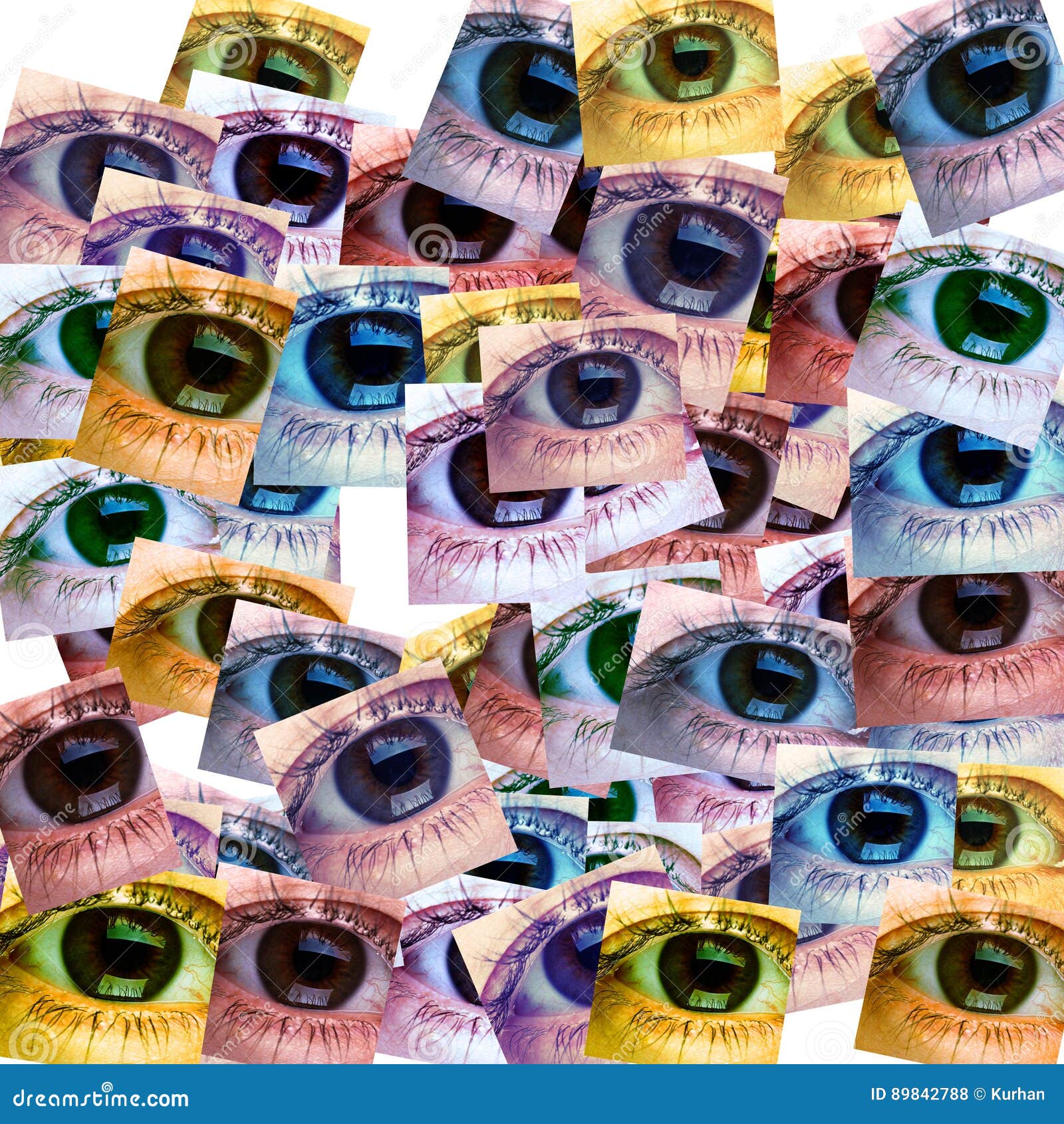 Beautiful Woman Eye Collage. Stock Photo - Image of optometry, person ...