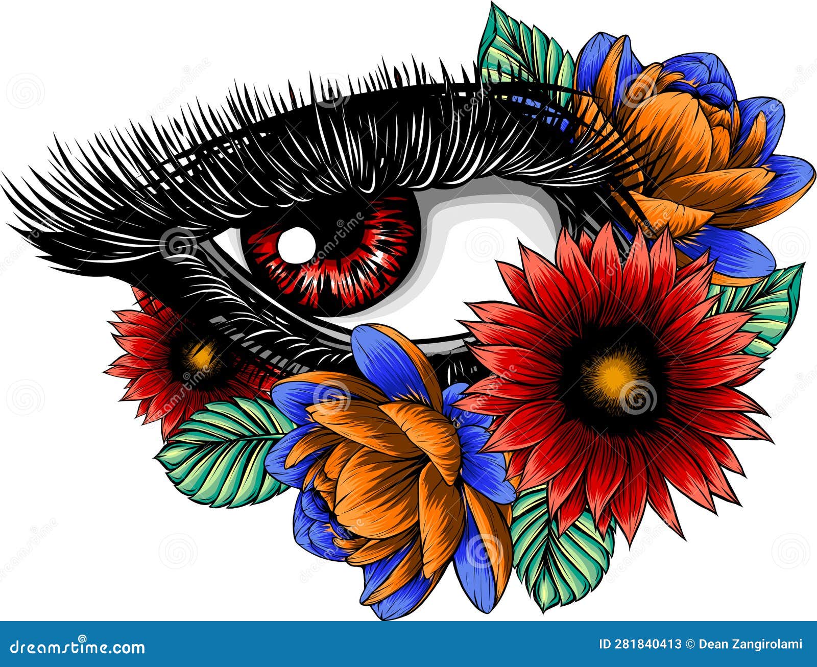 Beautiful Woman Eye Draw Vector Illustration Design Stock Vector ...