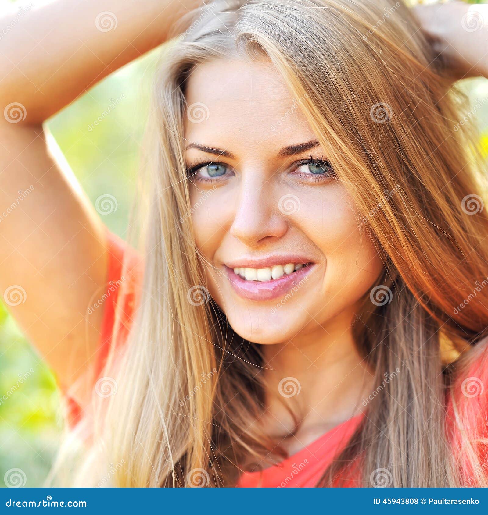 Beautiful Woman Face Closeup Stock Photo - Image of beauty, hairstyle ...