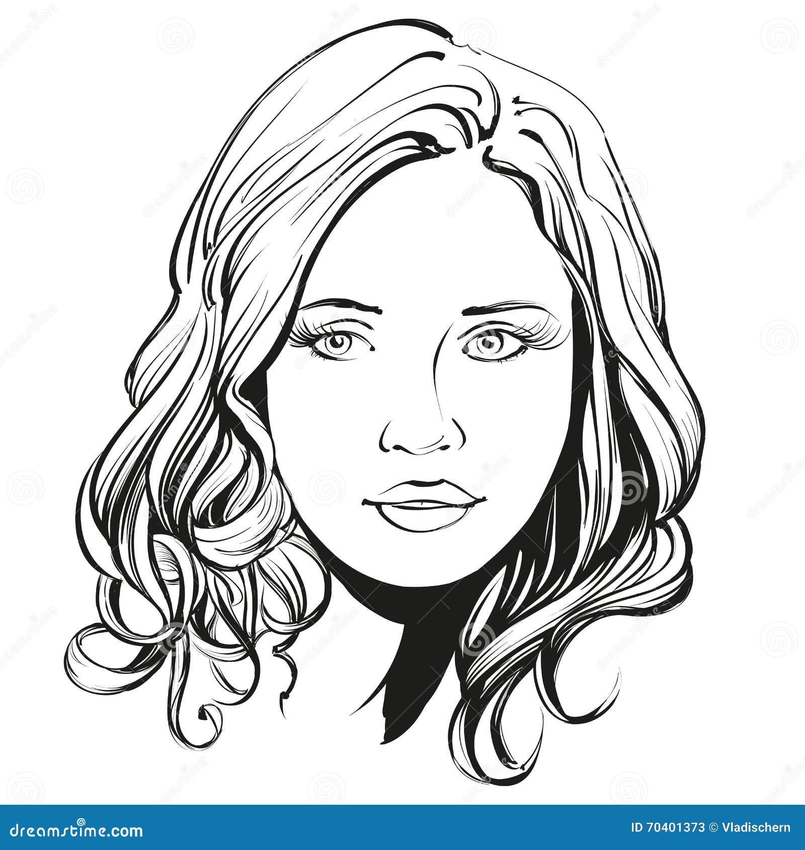 Beautiful Woman Face Hand Drawn Vector Illustration Stock Vector ... Beautiful Woman Face Hand Drawn Vector Illustration Stock Vector ...