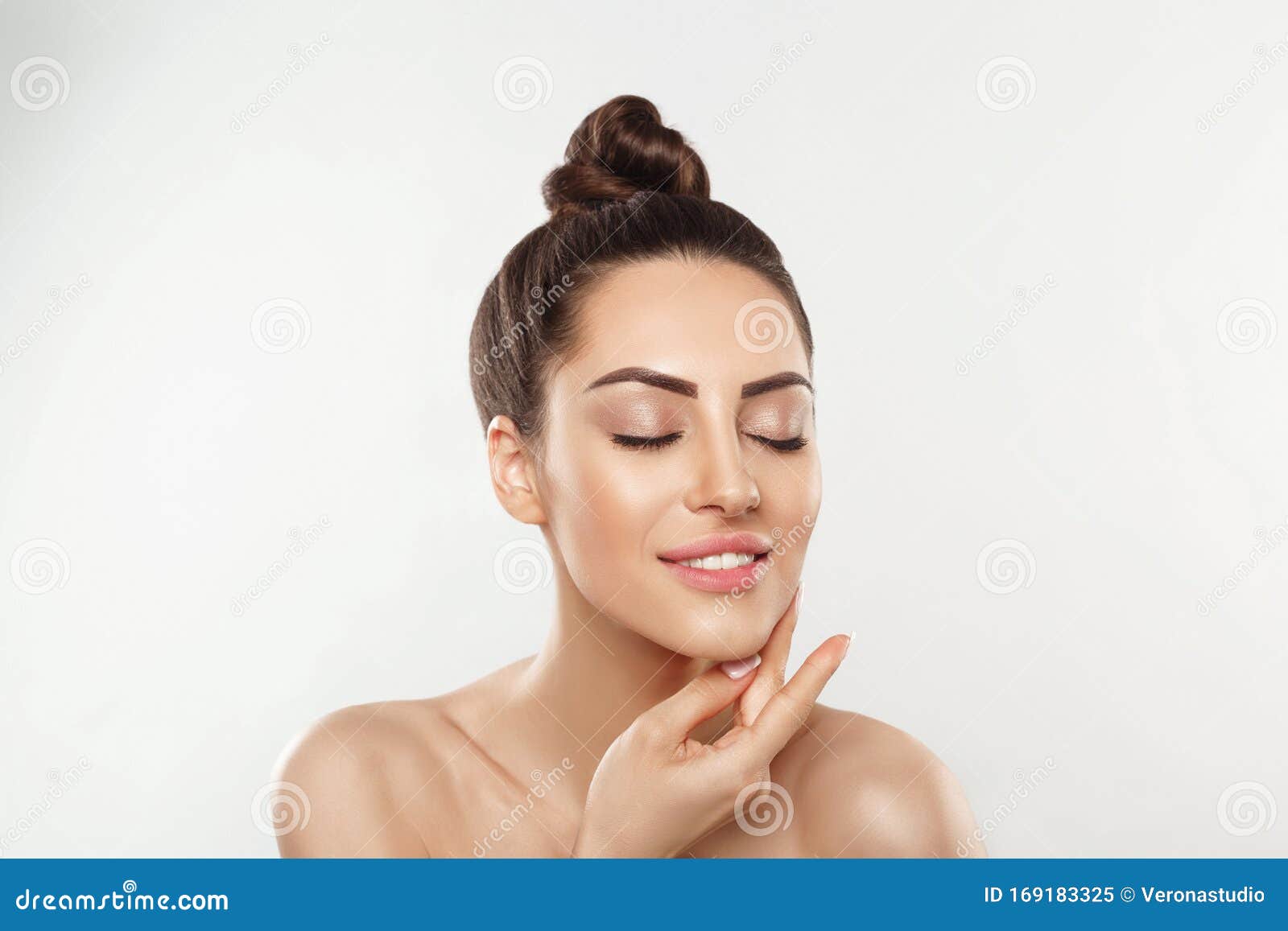 Beautiful Woman Face Skin Care Portrait Of Attractive Young Female