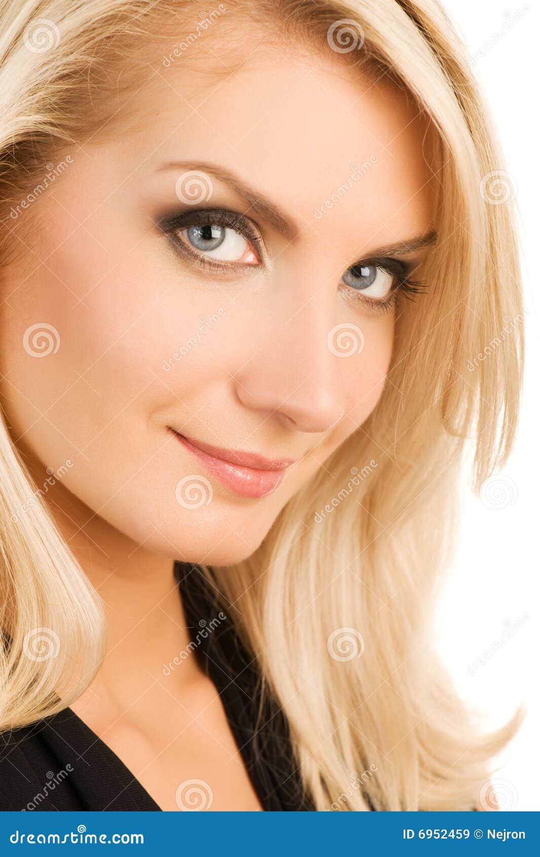 Beautiful Woman Face Smiling Stock Image - Image of copy, blond: 6952459