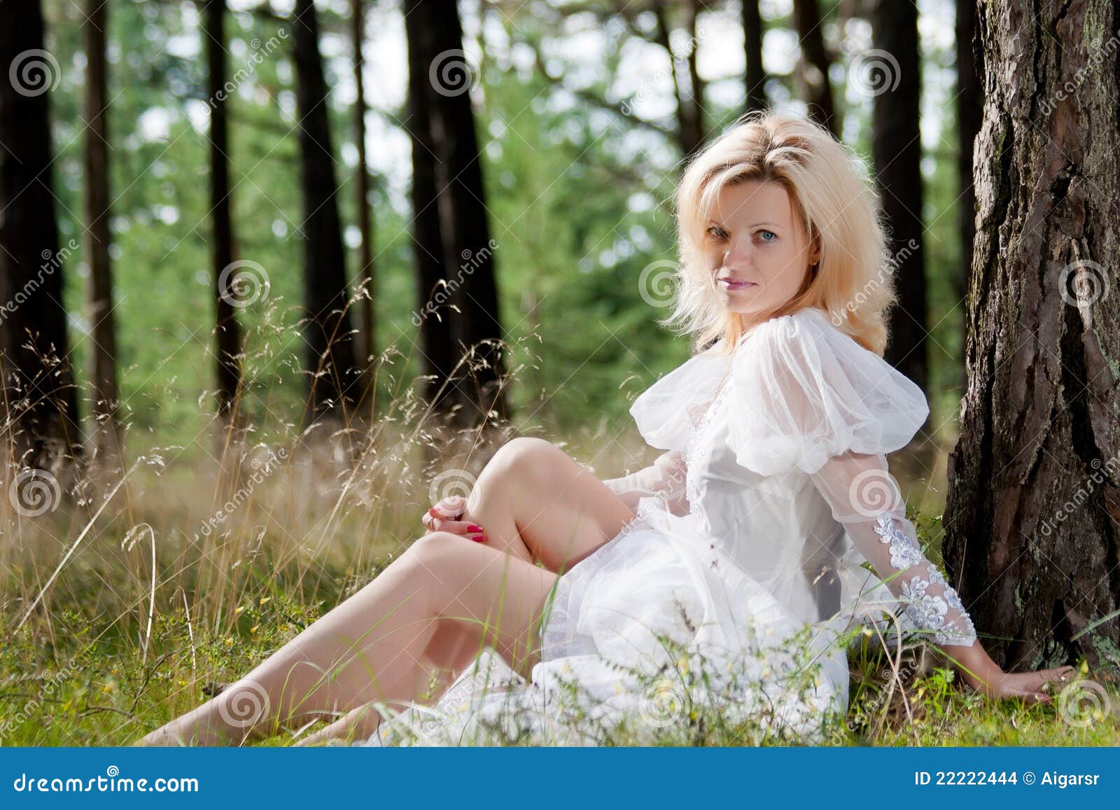 Beautiful Woman in the Forest. Stock Photo - Image of cute, pretty ...