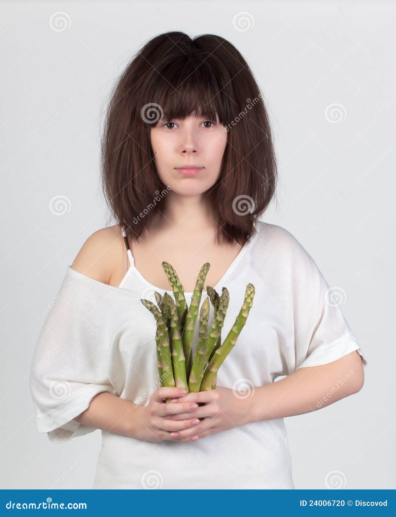 Beautiful Woman with the Fresh Vegetables Stock Photo - Image of diet ...