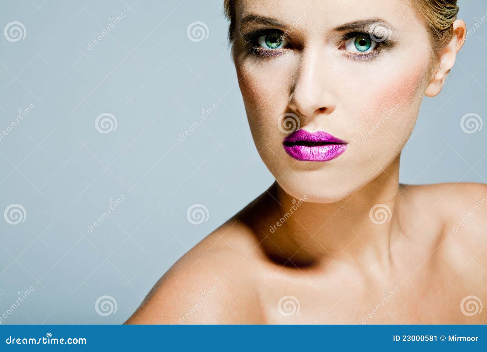 Beautiful Woman with Full Makeup. Stock Image - Image of health, close ...