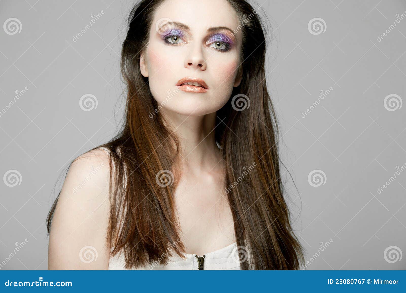 Beautiful Woman with Full Makeup. Stock Image - Image of concept ...