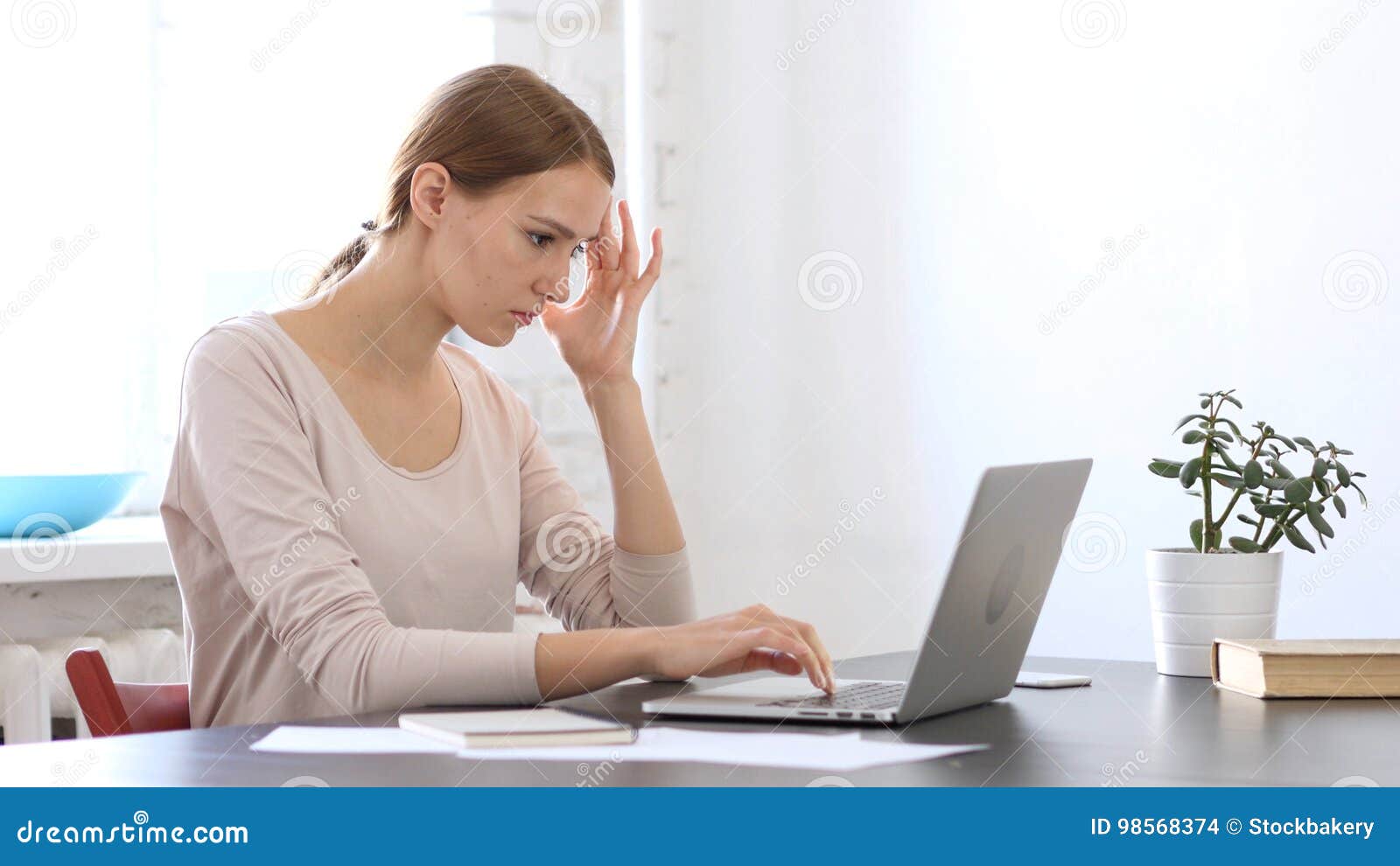 Beautiful Woman Gesturing Failure and Problems Stock Photo - Image of ...