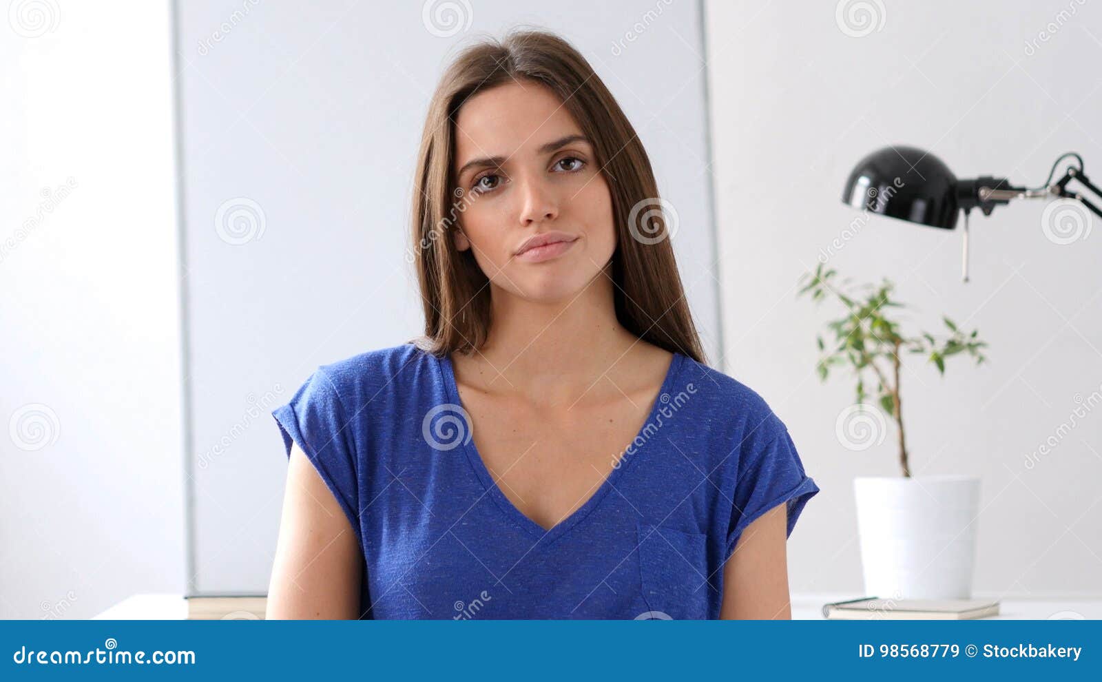 Beautiful Woman Gesturing Failure and Problems Stock Image - Image of ...