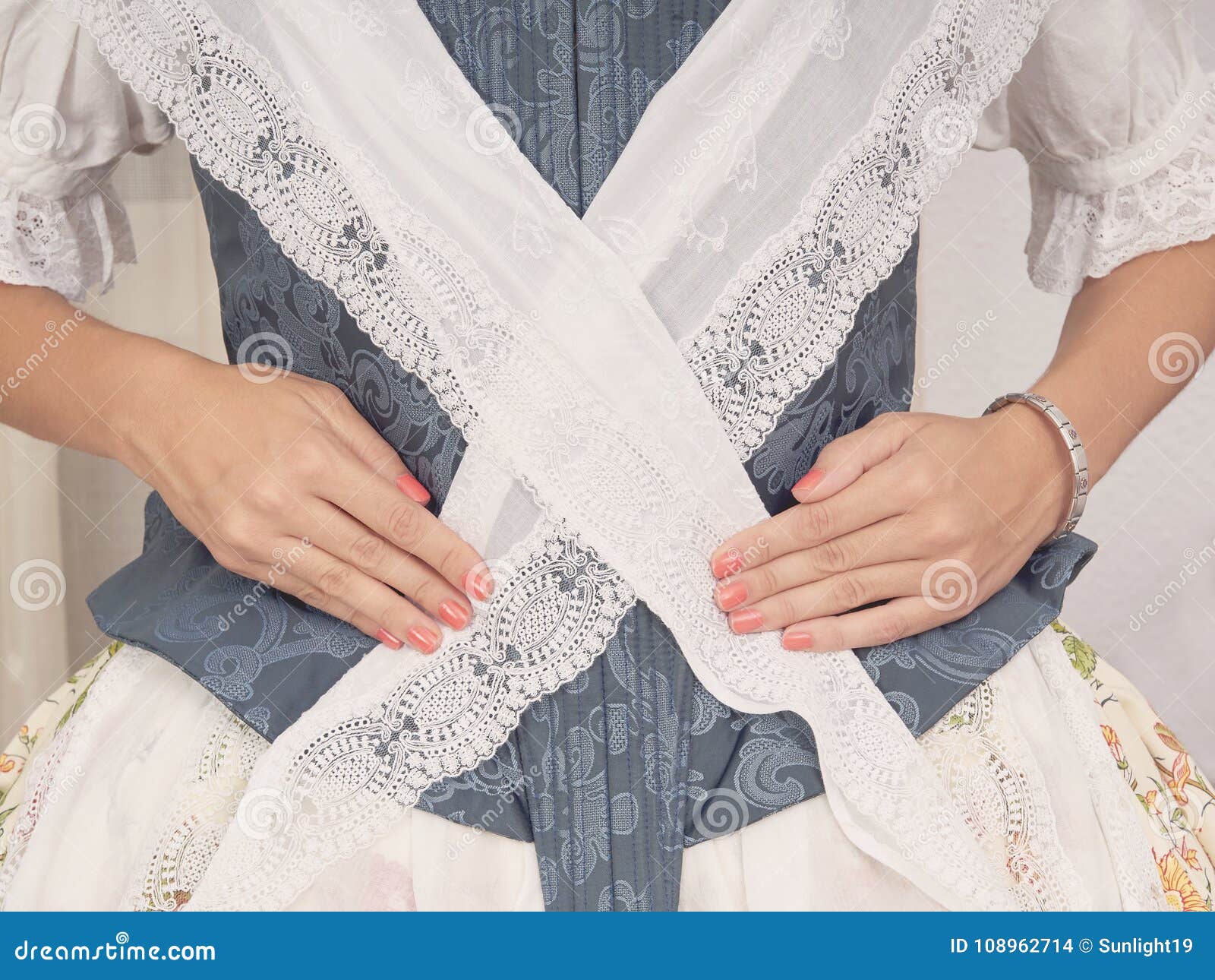 Beautiful Woman is Getting Dressed in Regional Customes. Stock Photo ...