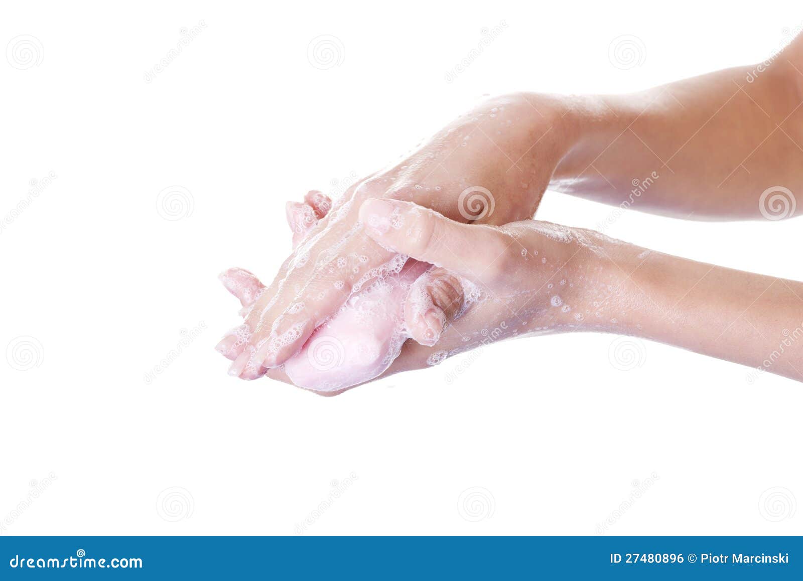 Beautiful Woman Hand Washing Her Hands Stock Photo - Image of health ...