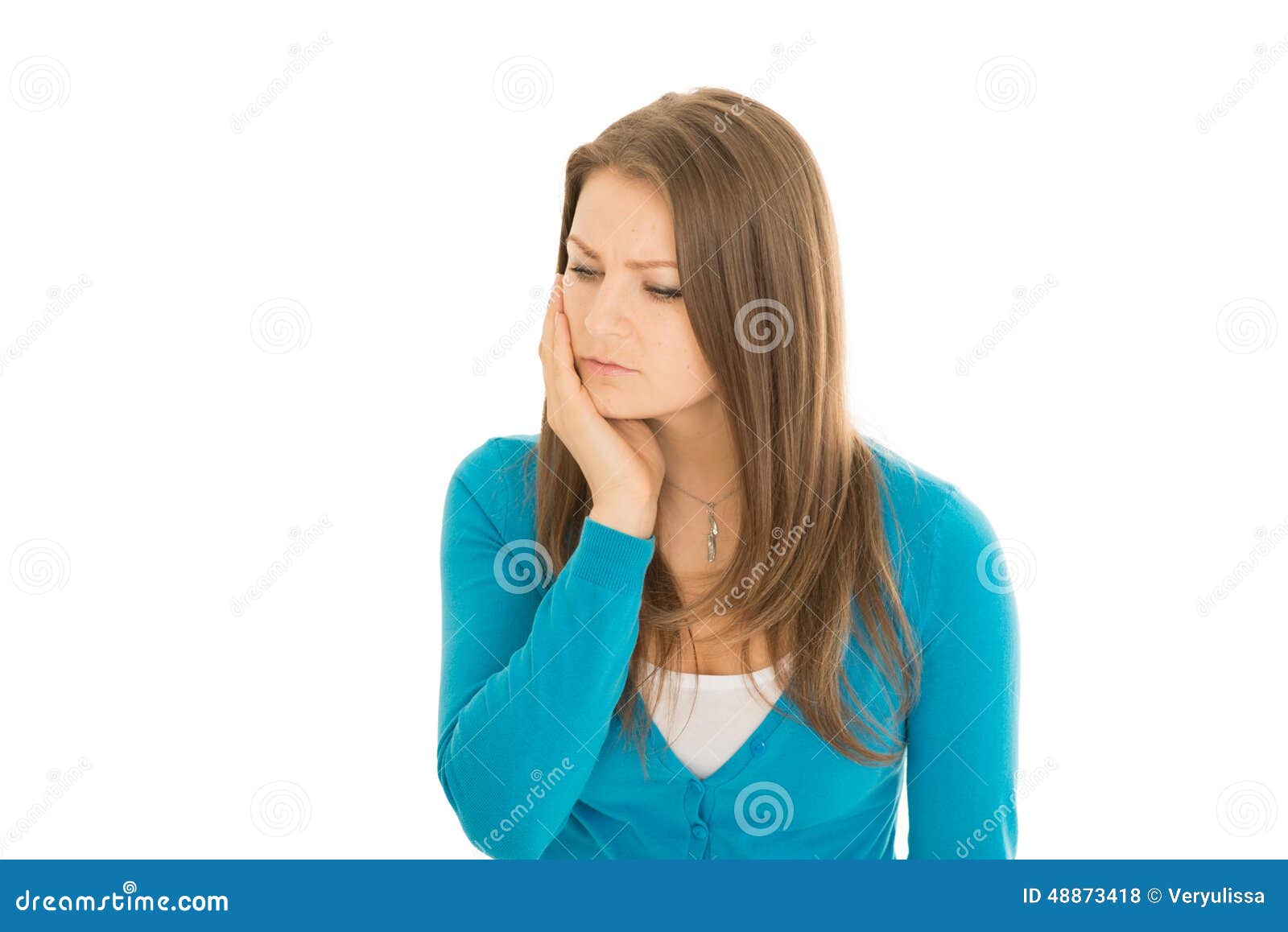 Beautiful Woman Has Toothache Stock Photo - Image of expression, face ...