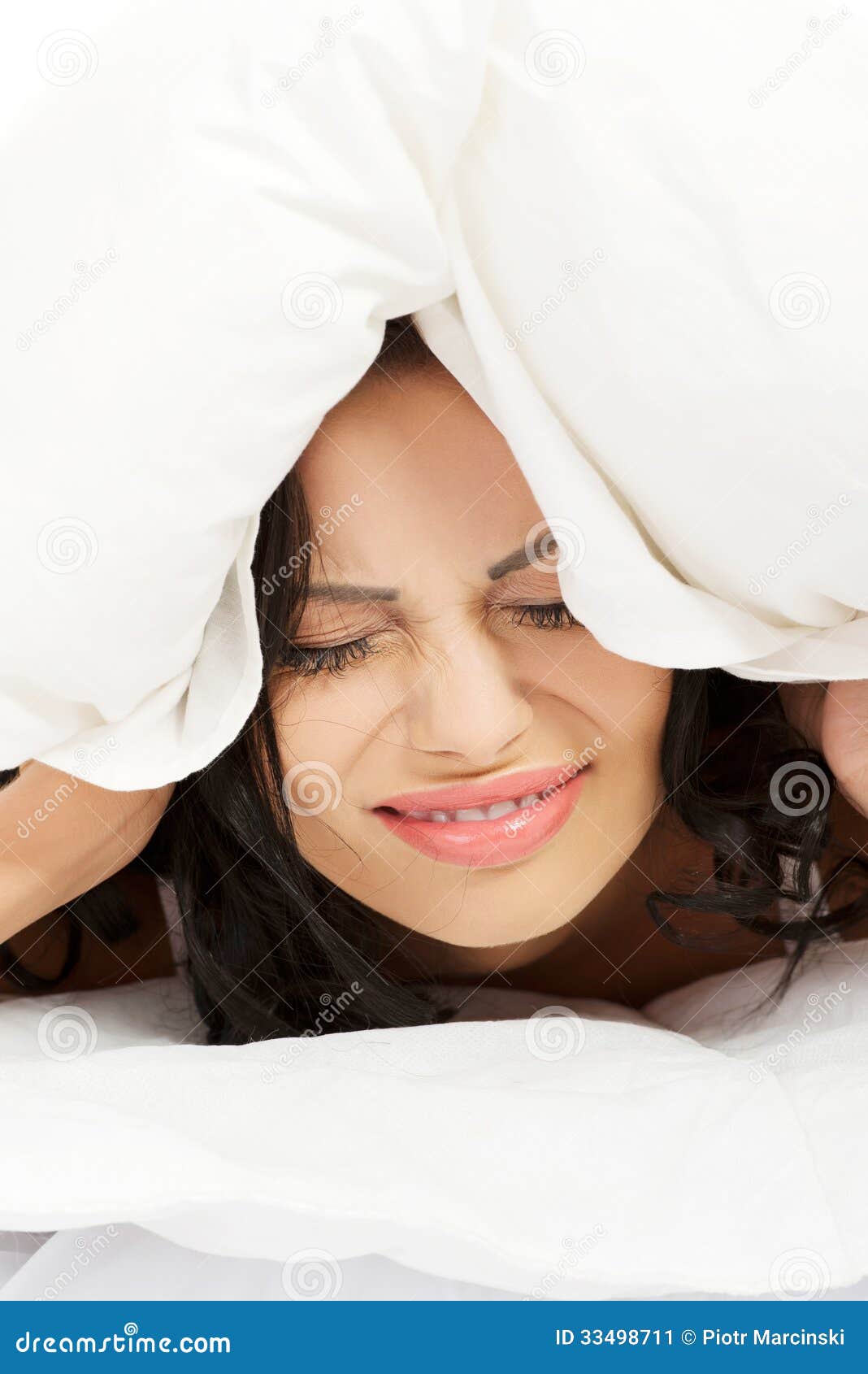 Beautiful Woman Have Insomnia Problem Stock Image - Image of female ...