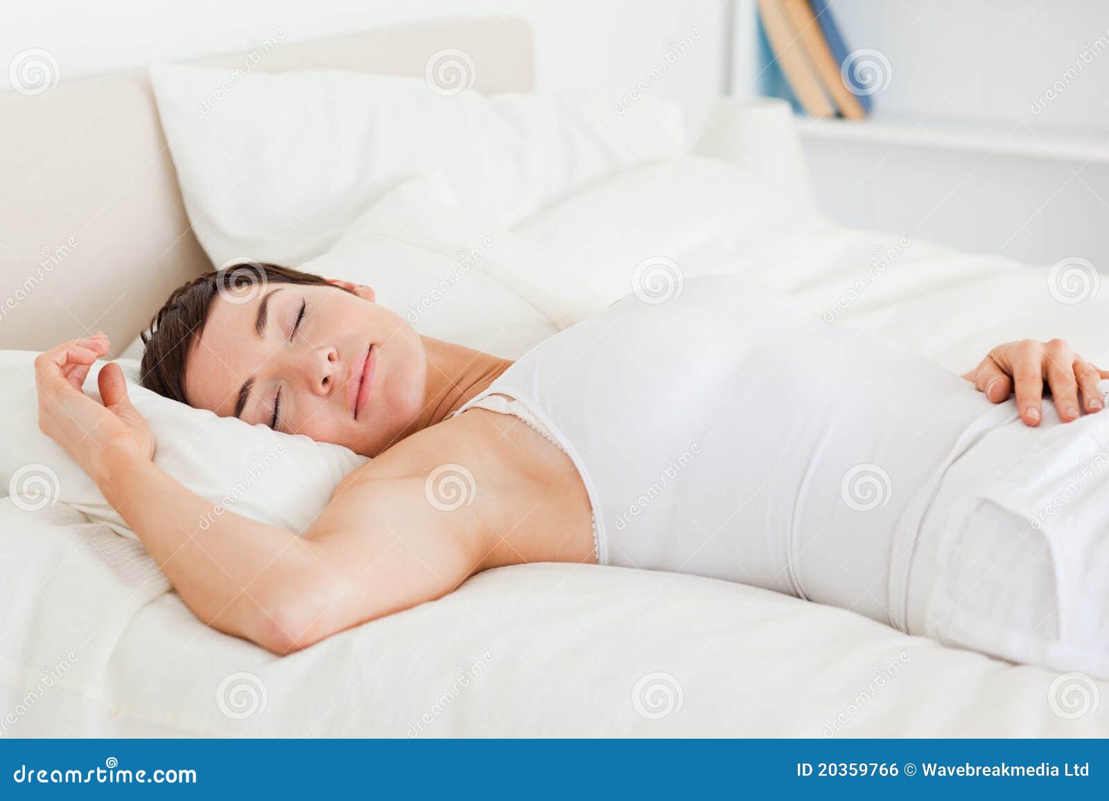Beautiful Woman Having a Nap Stock Photo - Image of hand, casual: 20359766