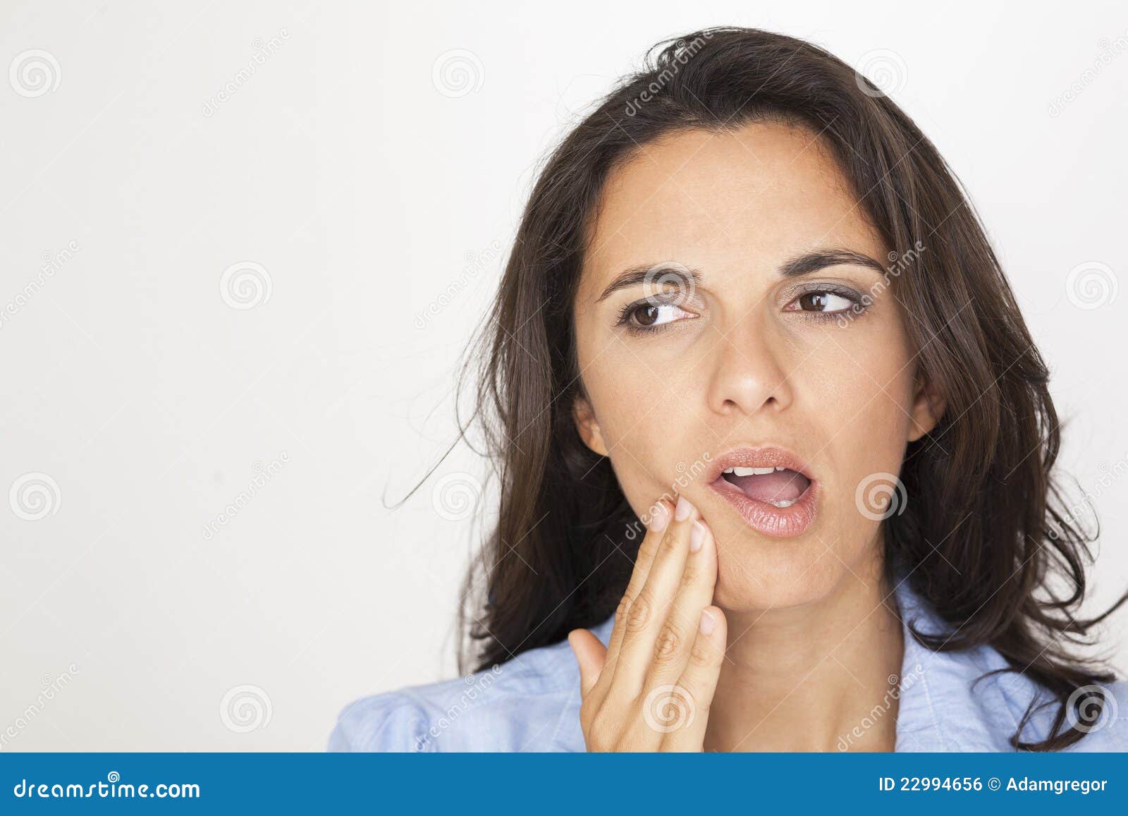 Beautiful Woman Having Toothache Stock Photo - Image of mexican, model ...