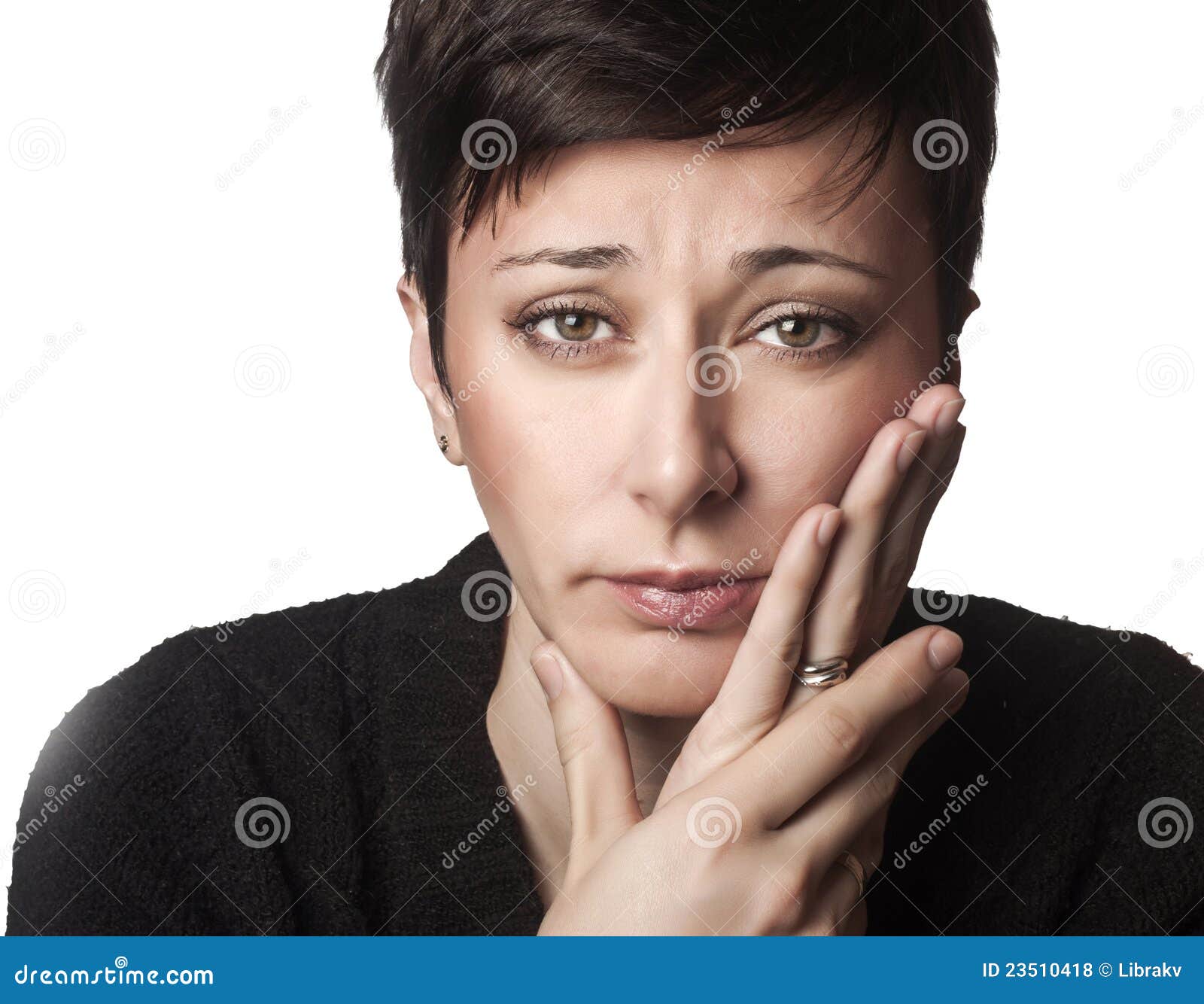 Beautiful Woman Having Toothache Stock Photo - Image of problem, latina ...