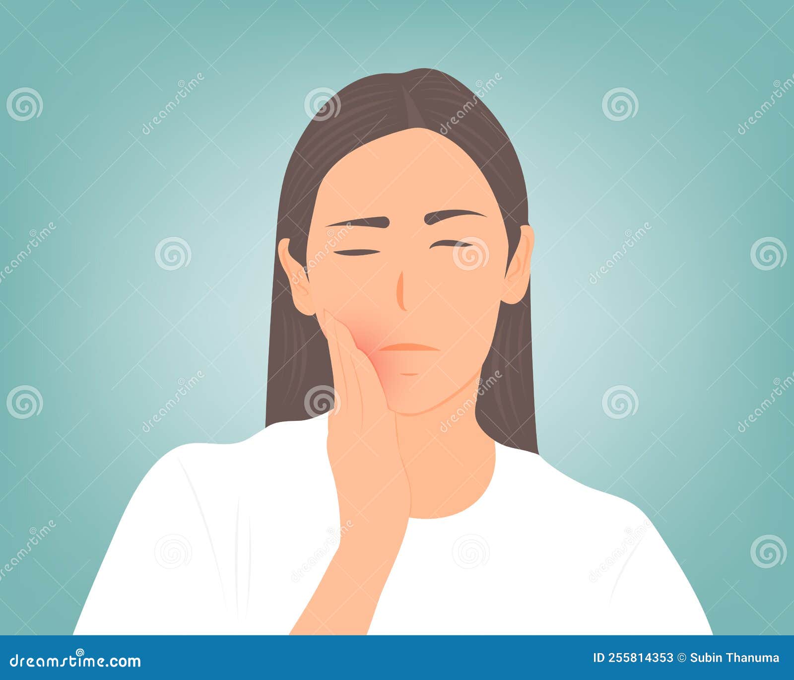 Beautiful Woman Having Toothache Stock Vector - Illustration of ...