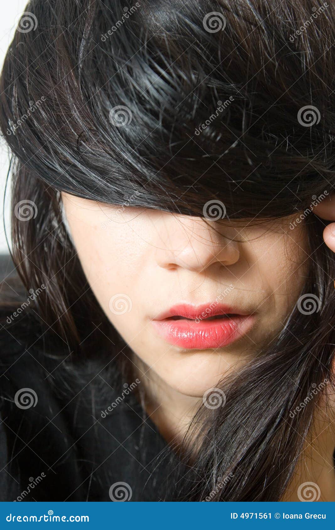 Beautiful Woman Hidding Eyes Stock Image - Image of eyebrows, makeup ...