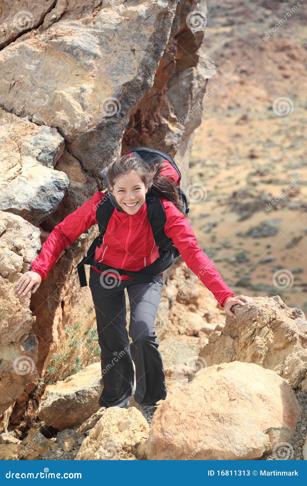 Beautiful woman hiking stock image. Image of leisure - 16811313