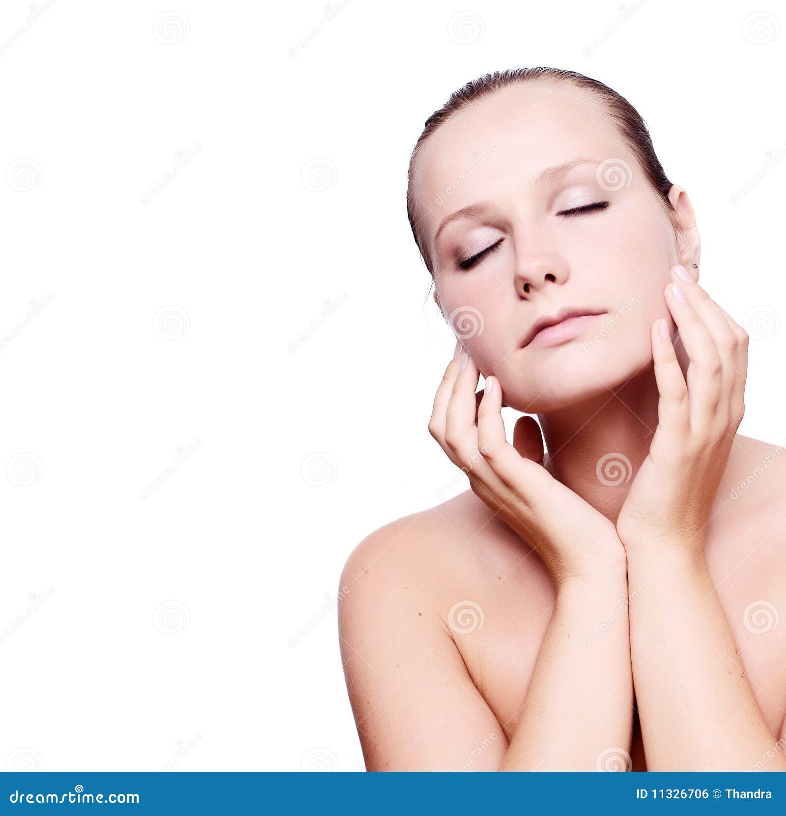 Beautiful Woman Isolated on White Stock Photo - Image of modern ...