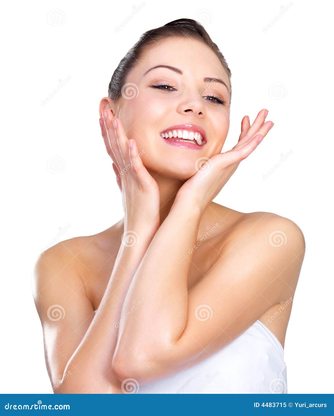 Beautiful woman laughing stock image. Image of happiness - 4483715