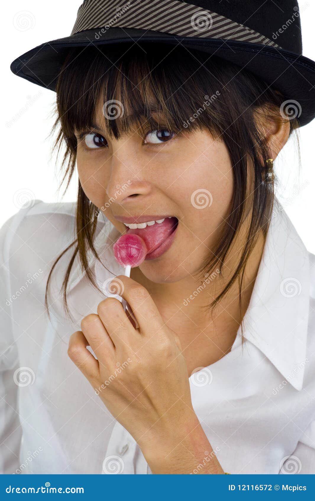 Beautiful Woman with Lollipop Stock Photo - Image of lifestyle, beauty ...