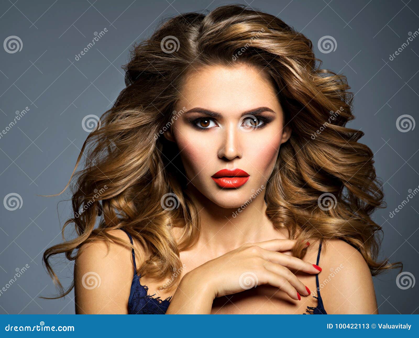 Beautiful Woman With Long Brown Hair Stock Image Image Of Gorgeous