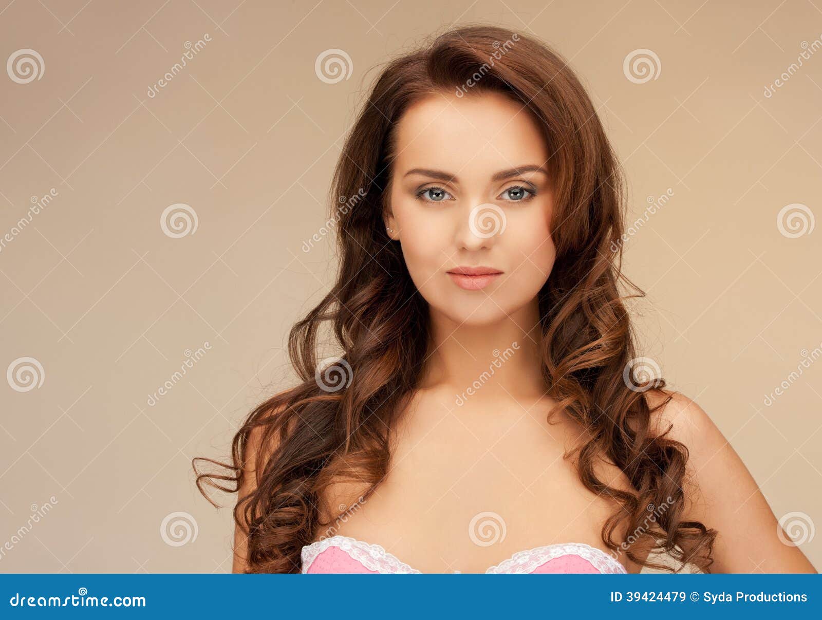 Beautiful Woman With Long Hair Stock Image Image Of Adorable