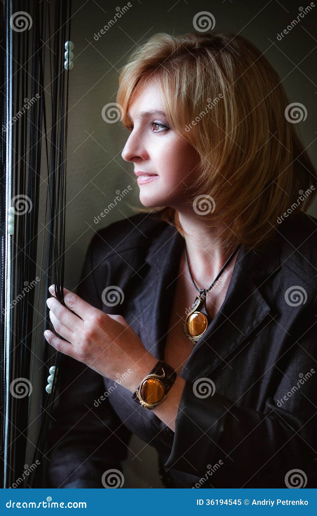 Beautiful Woman Looking Out Window Stock Image - Image of dreams ...