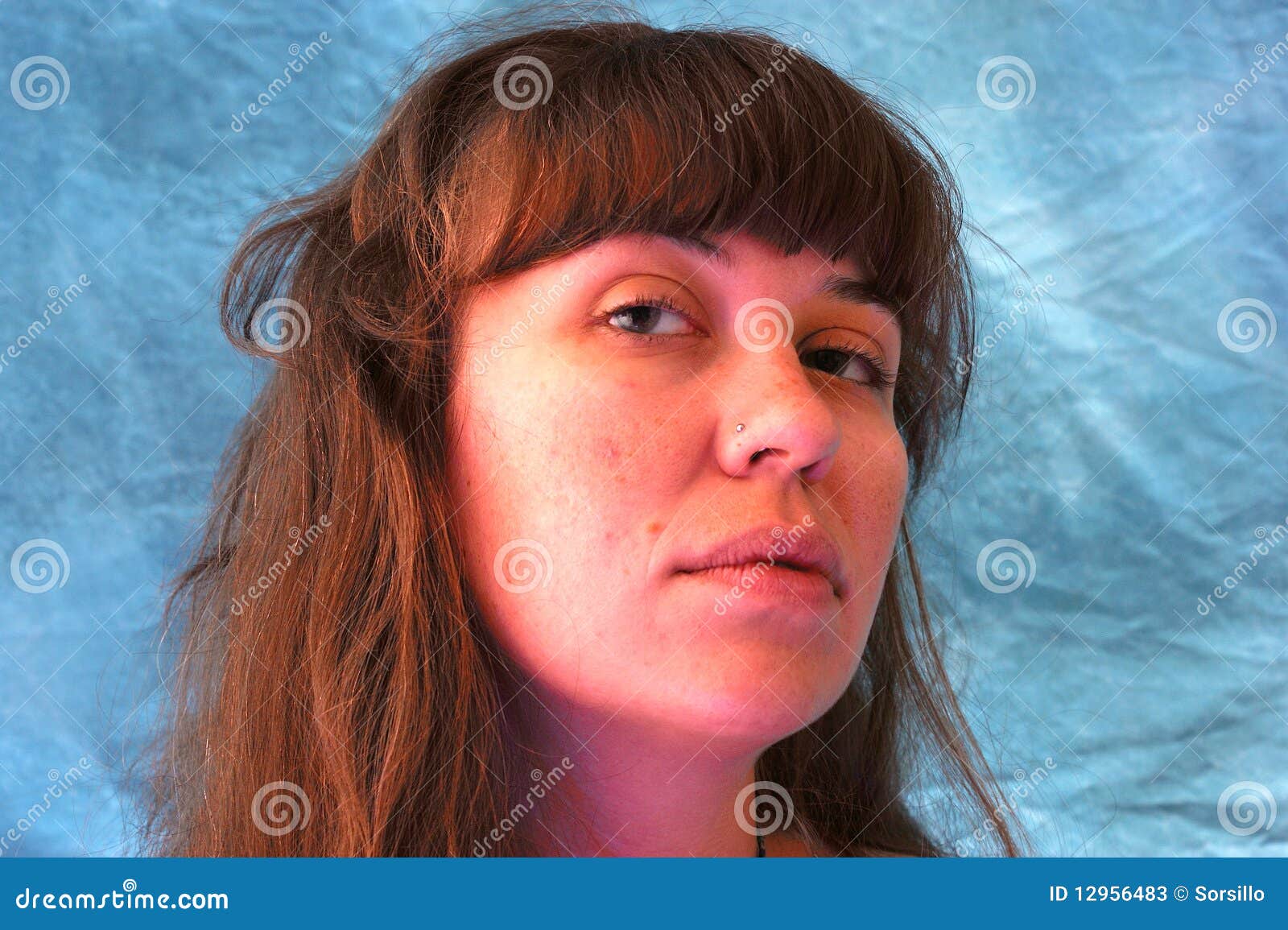 Beautiful Woman Looking Serious Stock Image - Image of brown, serious ...
