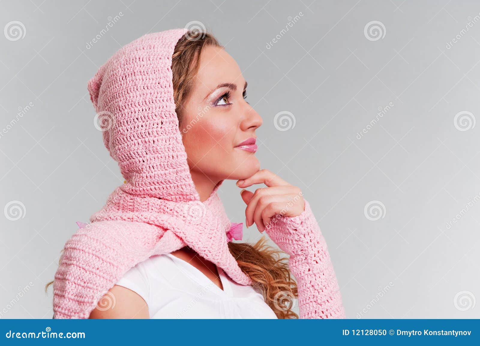 Beautiful Woman Looking at Something Stock Photo - Image of coquette ...