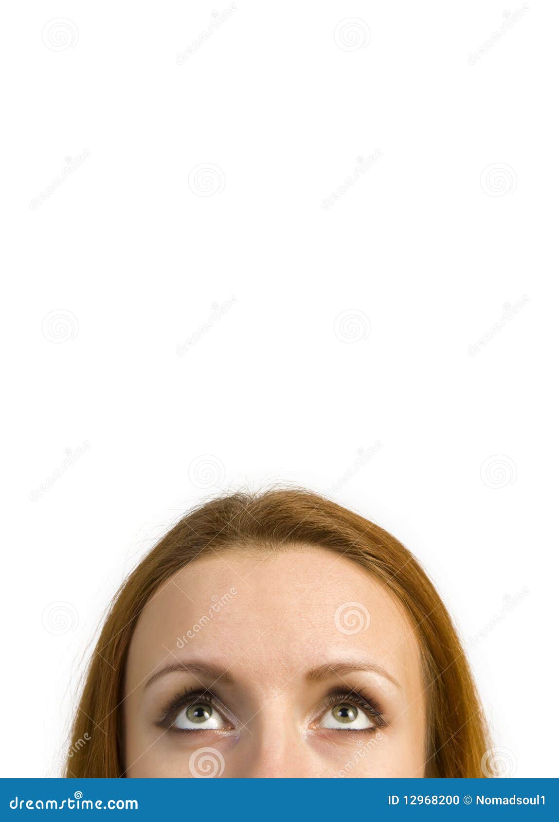 Beautiful woman looking up stock photo. Image of model - 12968200