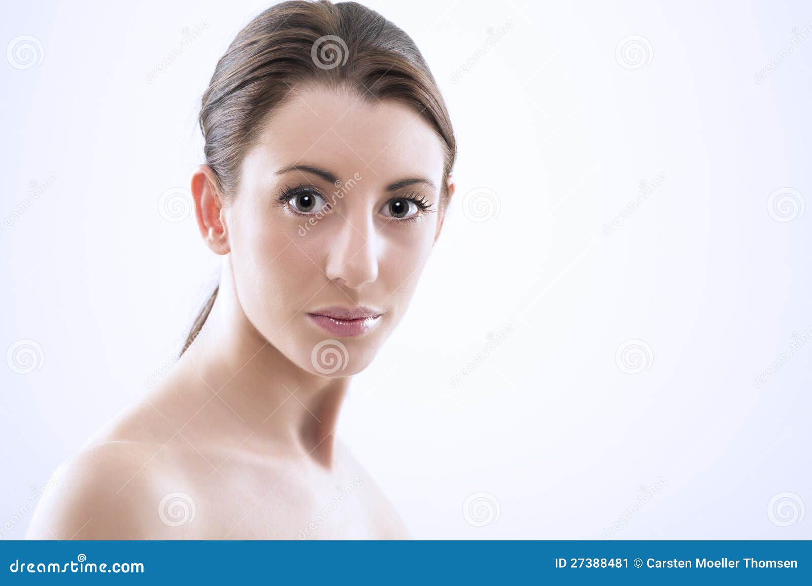 Beautiful Woman with Lustrous Eyes Stock Image - Image of model ...