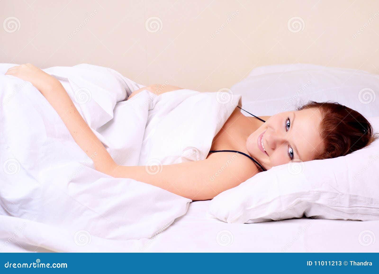 Beautiful woman lying stock image. Image of portrait - 11011213