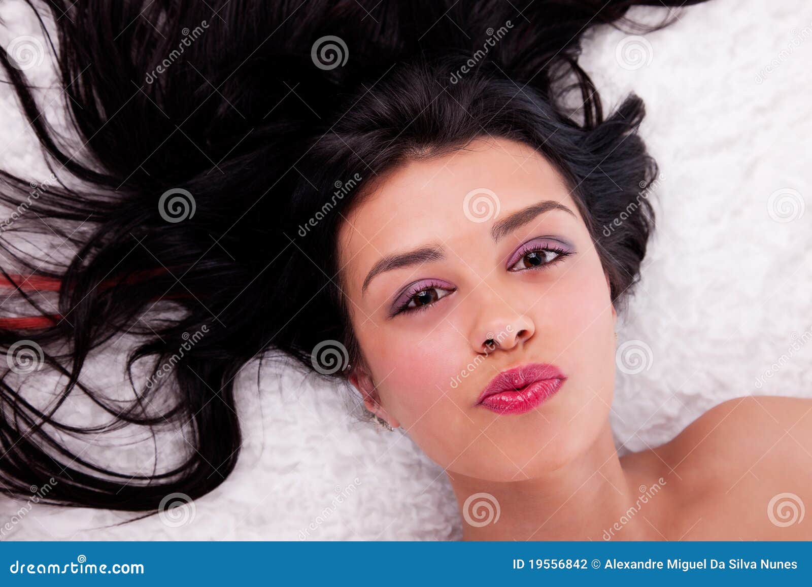 Beautiful woman lying stock photo. Image of girl, fashion - 19556842