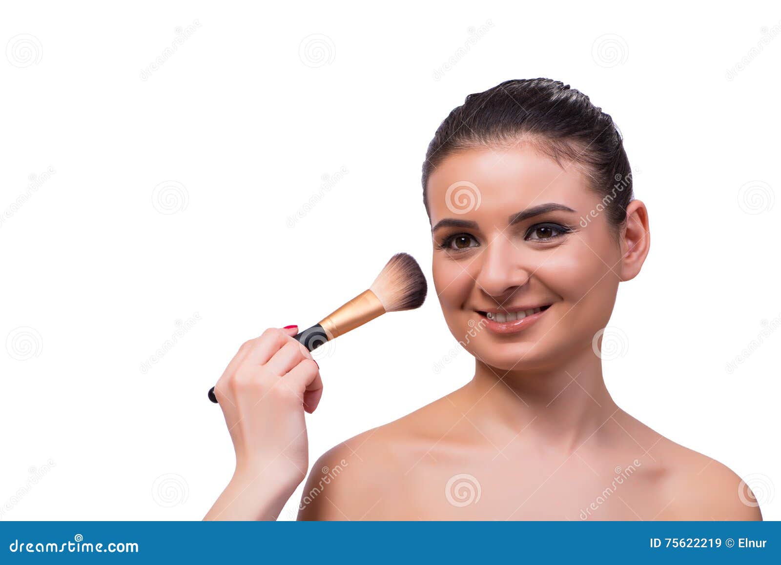 The Beautiful Woman during Make-up Cosmetics Session Stock Image ...