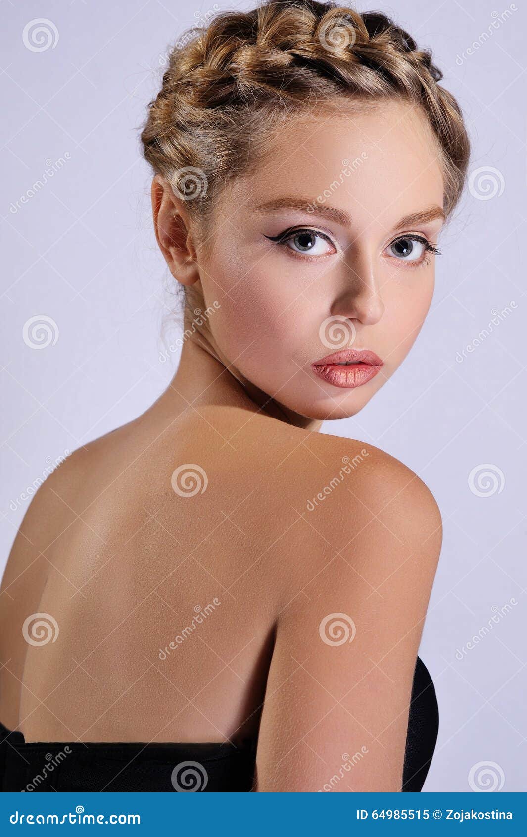 Beautiful Woman With Makeup And Braids Stock Image Image Of Braids