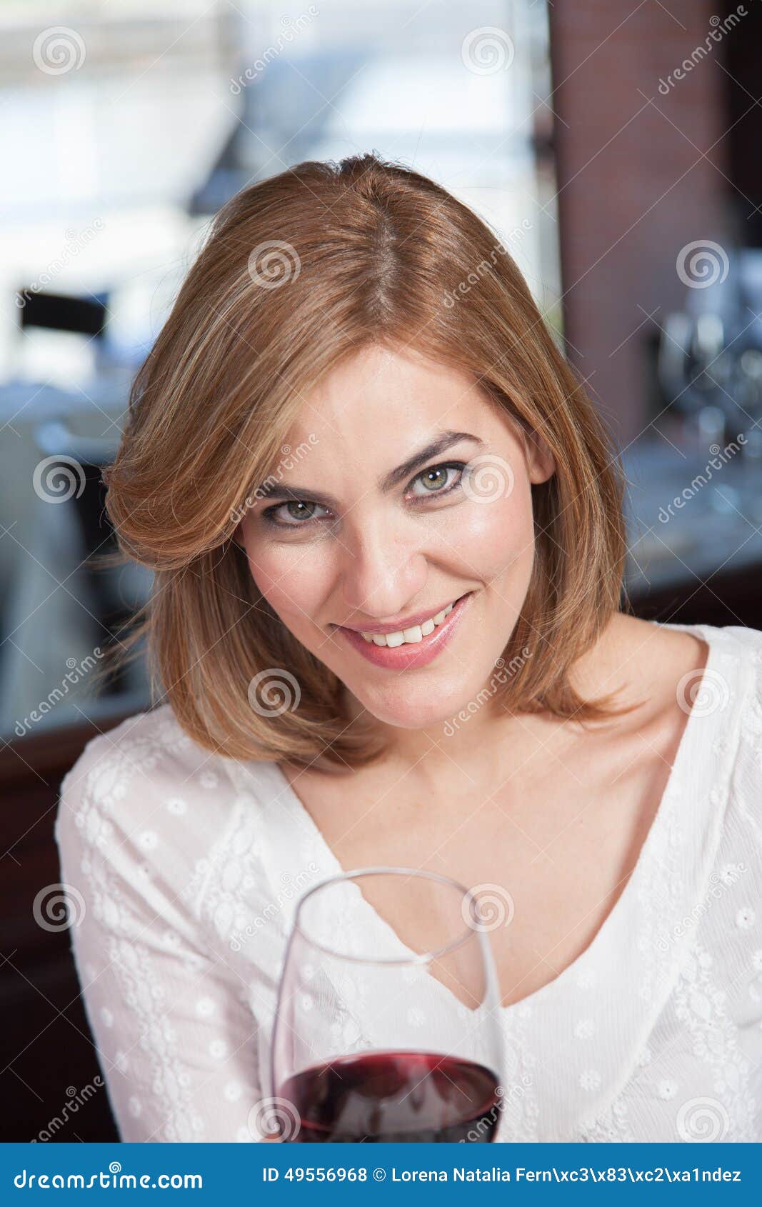Beautiful Woman Making a Toast Stock Photo - Image of focus, young ...