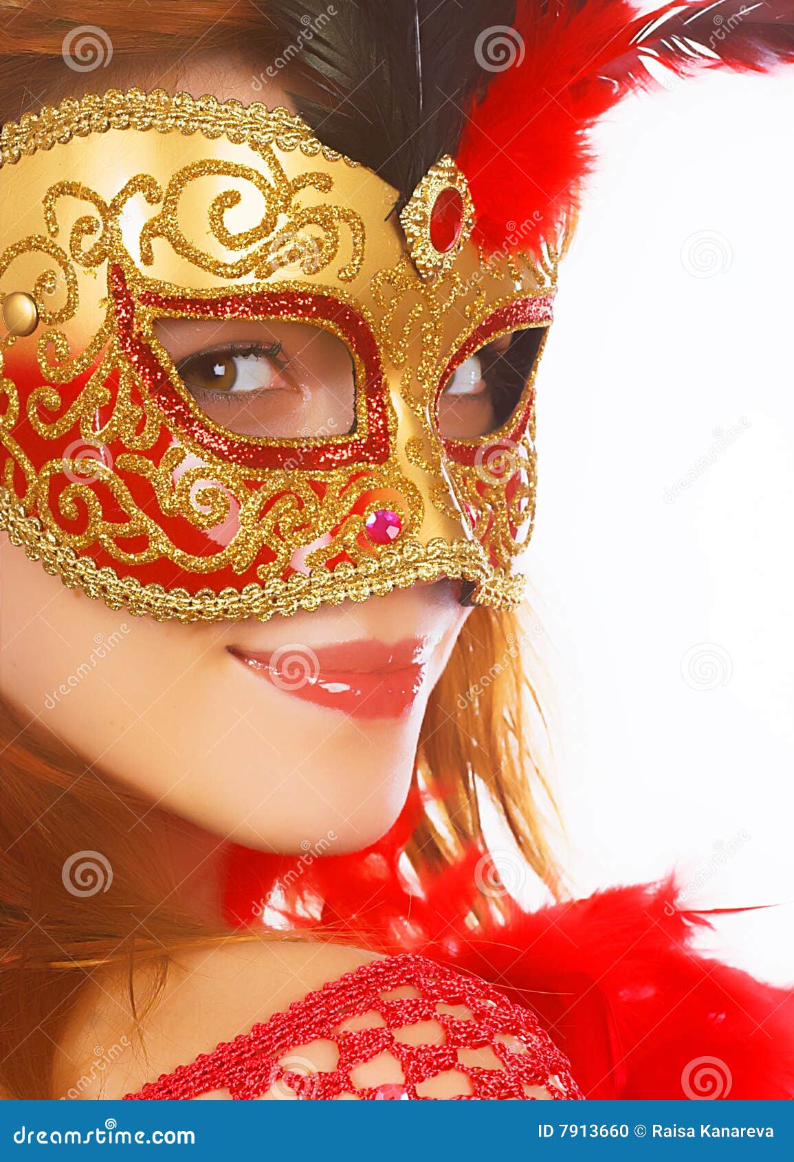 Beautiful woman in mask stock photo. Image of carnival - 7913660