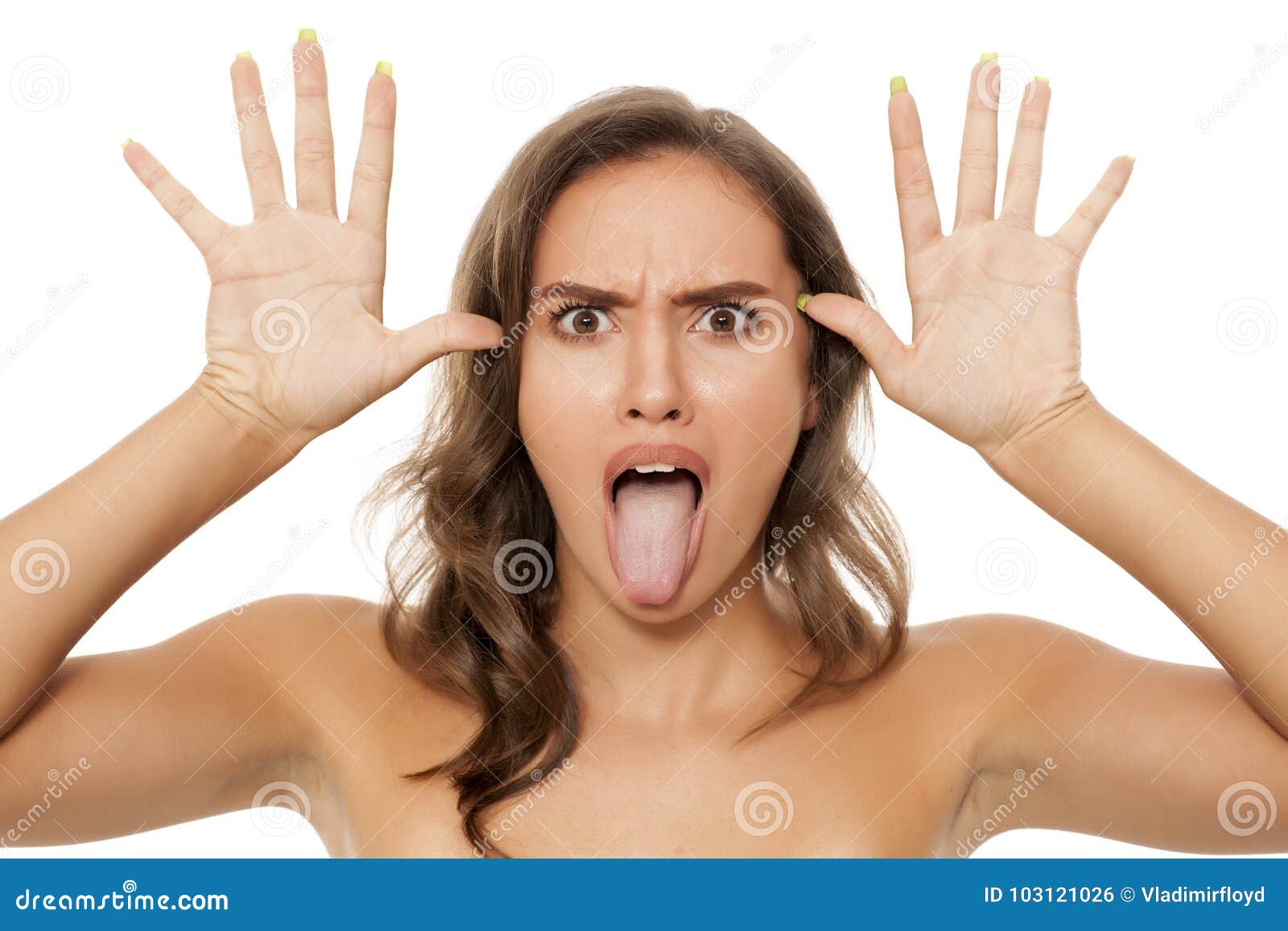 Beautiful woman mocking stock photo. Image of caucasian - 103121026 Beautiful woman mocking stock photo. Image of caucasian - 103121026