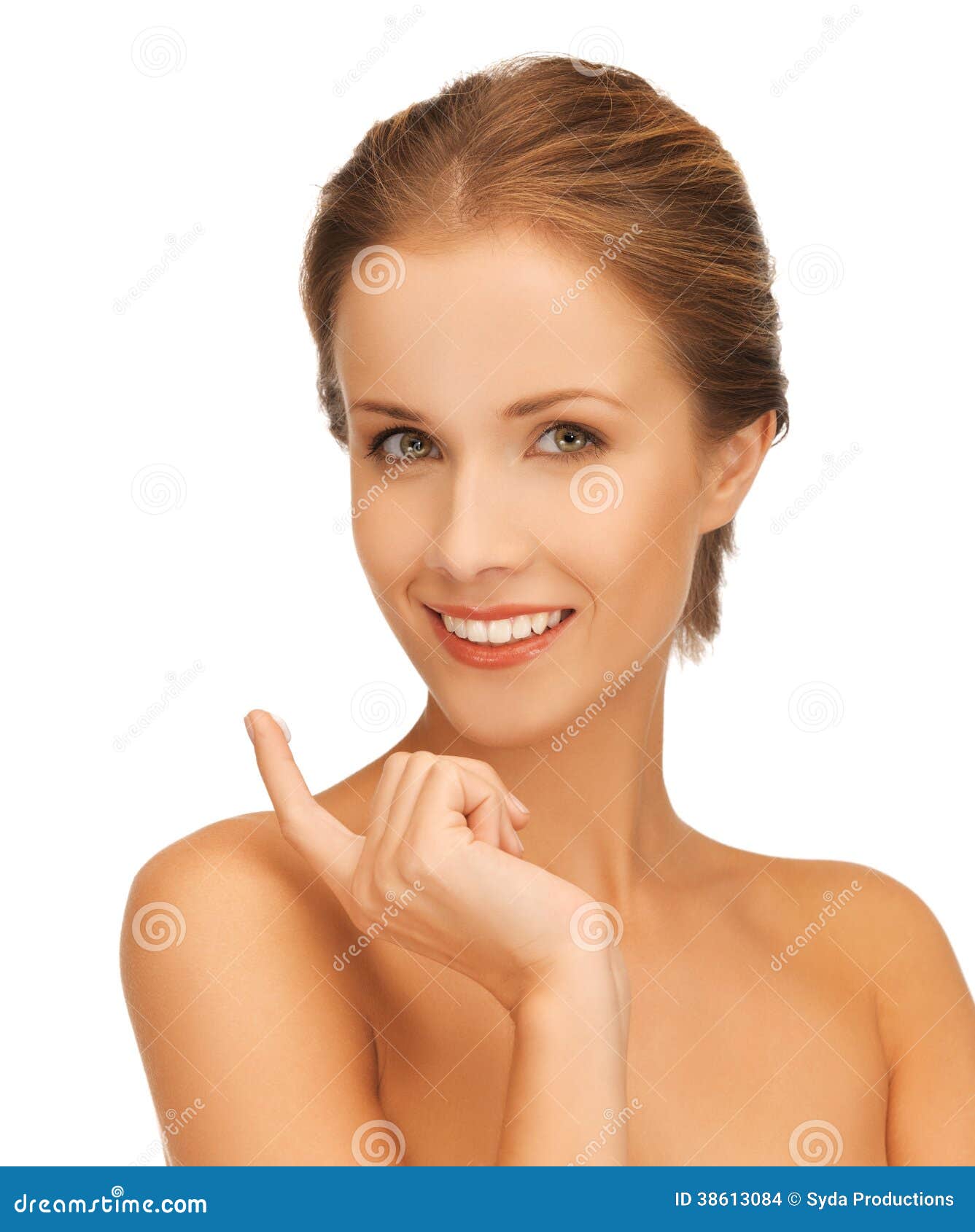 Beautiful Woman with Moisturizing Creme Drop Stock Photo - Image of ...